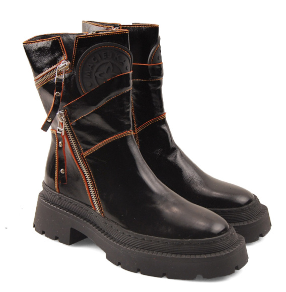 butbut > Maciejka 06238 czarne skórzane botki